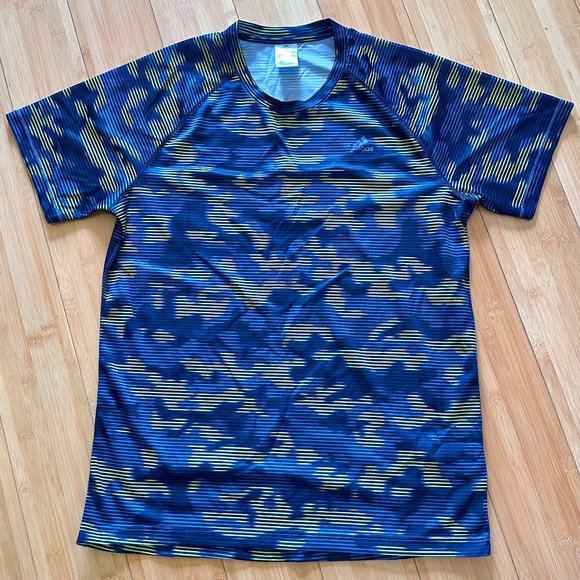adidas | Shirts | Adidas Mens Bluegreen Camouflage Pattern Tshirt Size ...